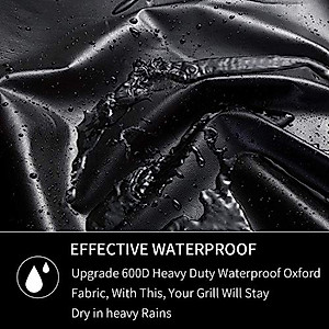 Jiesuo 7106 BBQ Gas Grill Cover for Weber Spirit 200 and 300 Series & Genesis Silver A/B: Heavy Duty Waterproof 52 Inch 3 Burner Barbecue Grill Cover