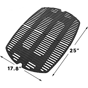 Uniflasy 7646 Cooking Grates for Weber Q300 Q320 Q3000 Q3200 Series Gas Grills Grill Parts Cast Iron Grill Grates Replacement for Weber Q300 2 Pack