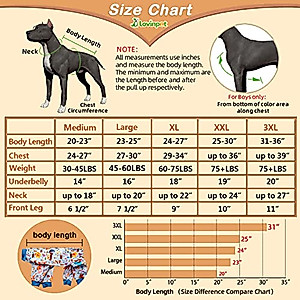 LovinPet Pajamas for Big Dogs, Pet Anxiety Relief, Sun Protection Dog Pajamas, Lightweight Stretchy Knit Fabric, Woodland Musicians Print Large Dog Pjs, Dog Surgical Recovery Shirt, Pet PJ's/XXL