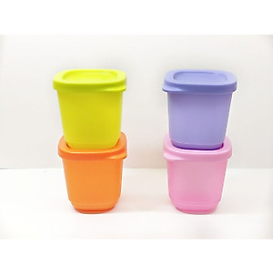 Tupperware 4 pc Small 110 ml Fridge n Take Away Containers Cubix