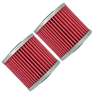 Caltric 2 Pack Oil Filter Compatible with Kawasaki Lakota 300 Kef300 Kef-300 1995-2003