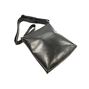 Biddy Murphy Irish Hand Bag Crossbody Black Leather Embossed Celtic Weave Made in Ireland