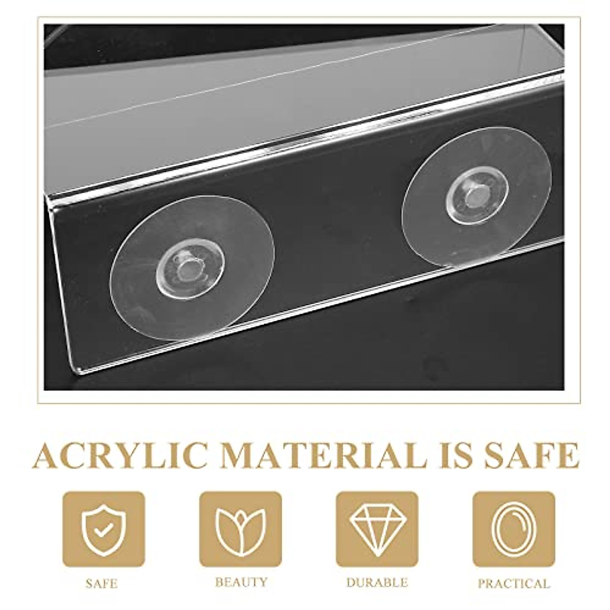 GANAZONO 1 Set Plant Support Plant Shelf Bonsai Stand Indoor Plant Pot Clear Plant Pot Wall Mount Floating Shelf Suction Cup Pot Racks Practical Plant Holders Suction Cup Plant Holders