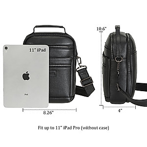 Polare Italian Cowhide Leather Messenger Bag Waterproof Chest Shoulder Crossbody Bag Casual Sling Business Handbag for Men