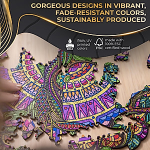 ZenChalet - Tree of Life Jigsaw Puzzles for Adults 200 Piece - Wooden Jigsaw Puzzle for Aduls, Perfect as Tree of Life Puzzle Gifts, Uniquely Shaped Pieces - Mind Puzzle for Adults