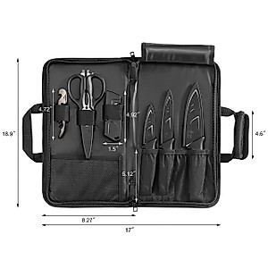 Cangshan Horizon Series 1026689 Swedish 14C28N Steel 7-Piece Travel Knife Bag Set