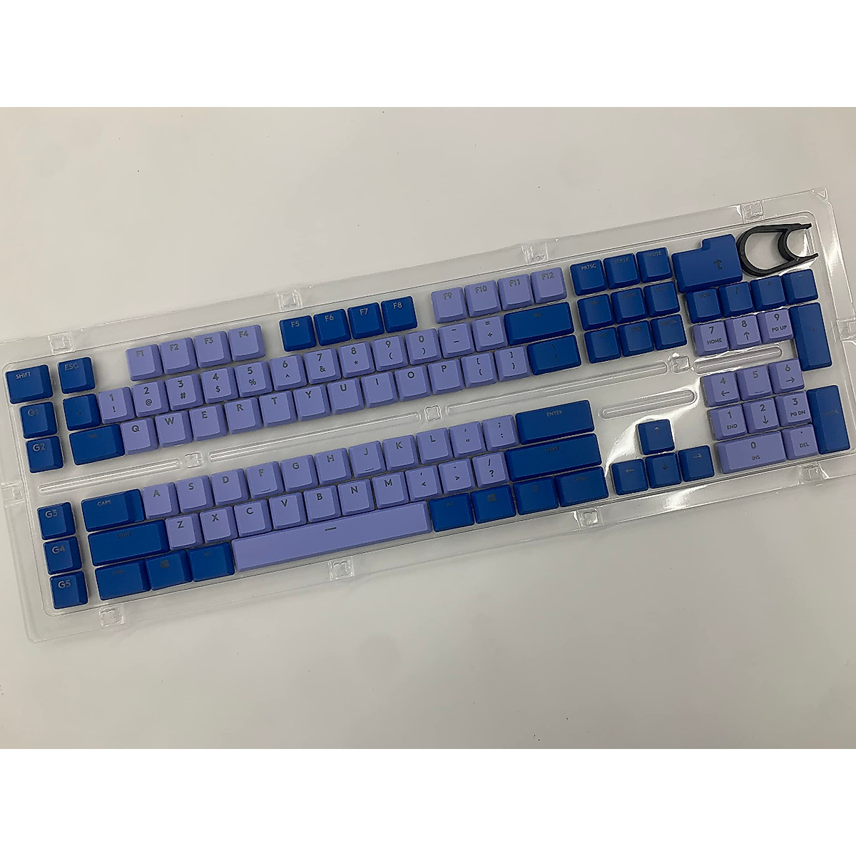 Suitable Logitech G915TKL G915 G815 Keyboard keycaps, 111 Keys. Replacement Keycaps Mechanical Gaming Keyboard… (Blue and Purple)