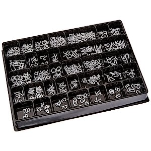 Quartet Characters for Felt Letter Boards, 0.5 Inch, Helvetica, White, 300 Letters, Numbers and Symbols (4421)