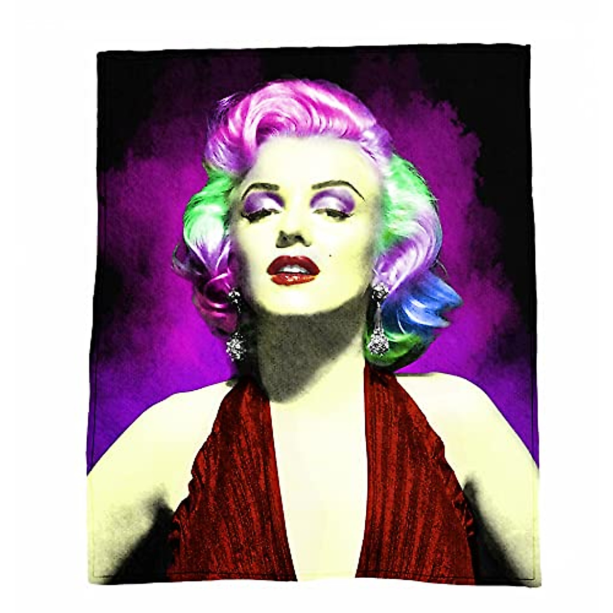 Midsouth Products Marilyn Monroe Multicolor Coral Plush Fleece Throw Blanket, King