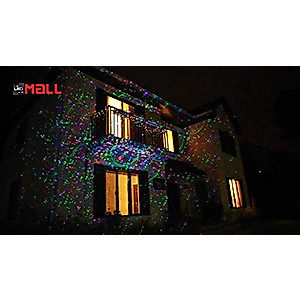 LedMall Motion 8 Patterns in 1 Red, Green, and Blue Outdoor Christmas Laser Lights Projector with remote control and Security Lock