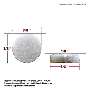Shepherd Hardware 9957 3/8-Inch Self-Adhesive Felt Furniture Pads, 75-Pack, White