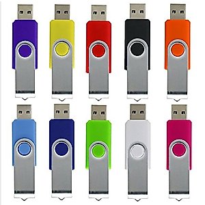Mix Colors Lot Bulk 10 Pack Rotating USB Flash Drive Memory Stick U Disk Store Data Pen (10X 16MB (not GB))