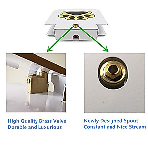 Piepea Brass Valve Outdoor Dog/Pet Water Fountain, Step On Dog/Pet Water Dispenser System for Fresh Water, Upgraded Version providing Constant Stream,41" Hose