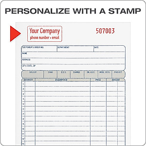 Adams Sales Order Book, 3-Part Carbonless, White/Canary/Pink, 5-9/16" x 8-7/16", 50 Sets (TC5805)