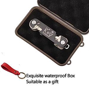 Wonglea Key Organizer Keychain, Compact Key Holder for 6-10 Keys, Minimalist Key Holder, EDC Keychain Gift for Men & Woman (Silver)