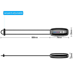 Portable Air Purifier,Timeage Personal Air Purifier Necklace, Wearable Mini Air Ionizer Eliminates Pollen,Smoke,Dust for Outdoor,Travel(Black)