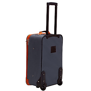 Rockland Journey Softside Upright Luggage Set, Charcoal, 4-Piece (14/19/24/28)