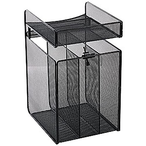 Safco Products 3241BL Onyx Mesh Vertical Hanging Desk Storage, Black