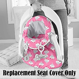 Replacement Part for Fisher-Price Sit-Me-Up Floor Seat - GBL23 ~ Replacement Seat Cover in Pink and White