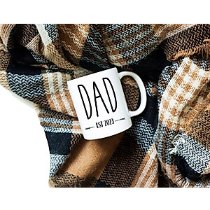 Tipit Drinkware Pregnancy Gift Est 2023-New Parents Gifts-Mommy and Daddy Est 2023 11 oz Mug Set -Adventure Awaits Romper (0-3M)-Top Mom and Dad Gift Set for Parents to Be New Mom Gifts for Women