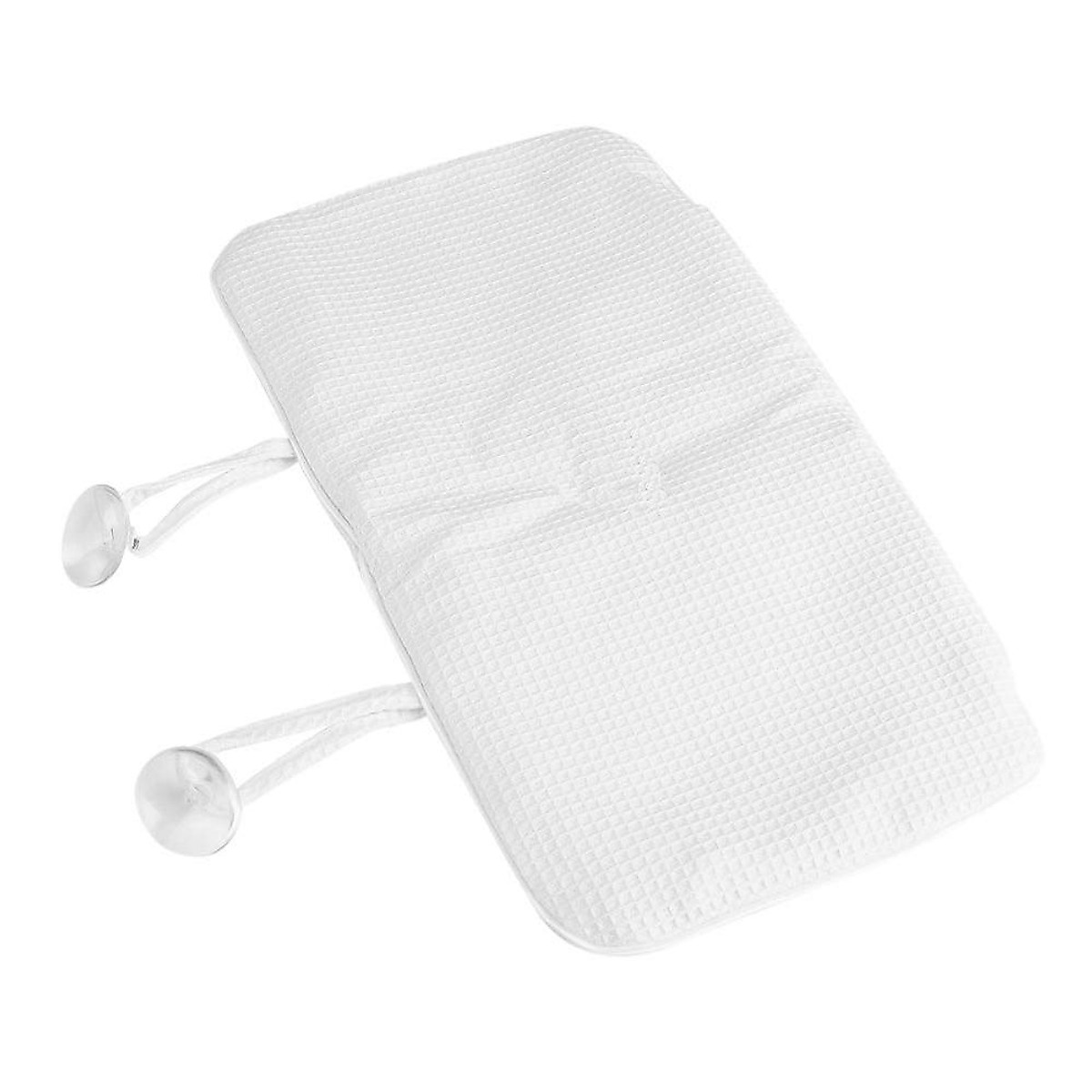 EORTA Inflatable Bathtub Pillow Anti-Slip Aerated Bath Pillow with Suction Cup Spa Bath Cushion for Head Neck Rest Relax, Home, Bathroom, White, 13.8"X7.8"