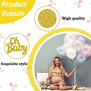 160 Pieces Baby Shower Confetti Gold Confetti Glitter Gold Decorations Baby Shower Party table Decorations Crown Confetti Baby Circle Dots Confetti for Baby Shower Parties (Baby, Circle Dot Style)
