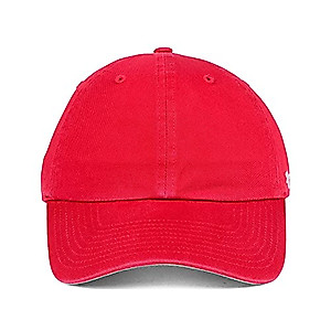 '47 Blank Classic Clean Up Cap, Adjustable Plain Baseball Hat for Men and Women – Red