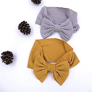 Sugarmelon Soft Headbands Headwrap for Newborn Baby Girls Toddler Cotton Ribbed Turban Headband Hairband Infant Baby Show Gifts 8 Colors