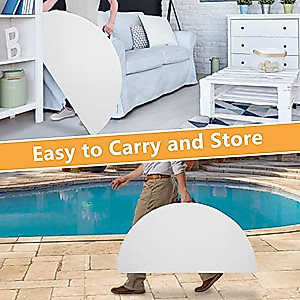 VINGLI 48" Round Bi-Folding Commercial Table, 4 Feet Portable Plastic Dining Card Table for Kitchen or Outdoor Party Wedding Event, 1-Pack