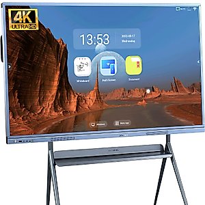 Smart Board Collaboration Hub, JYXOIHUB 55 Inch 4K UHD Digital Electronic Whiteboard Built in Dual OS for Classroom and Business, Touch Screen Interactive Smart Whiteboard (Board Only)