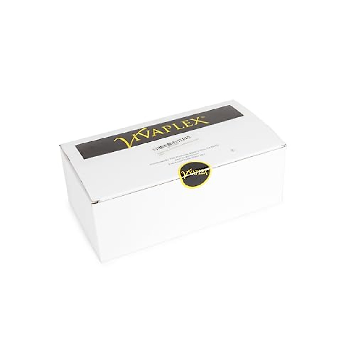 Vivaplex, Clear, 8 ounce, Round Glass Jars, with Black Lids - 8 pack