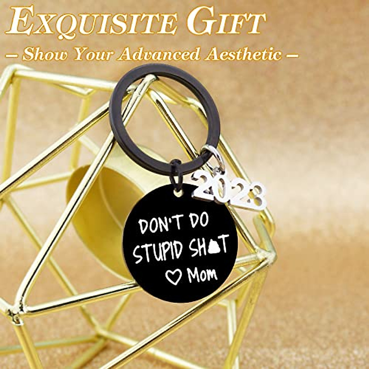 Teen Boy Girl Stocking Stuffers Teen Girls for Women from Mother Under 5 Dollars Don't Do Stupd Sht Pop Love Mum Girls Separated from Parents 2022 a Gag Gifts Keychain Son Daughter Graduation Birthday