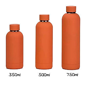 Gteller Double Wall 18/8 Stainless Steel Narrow Mouth Vacuum Flask, Thermal Sports Water Bottle keeping warm and cold (500ml, Dark Green)