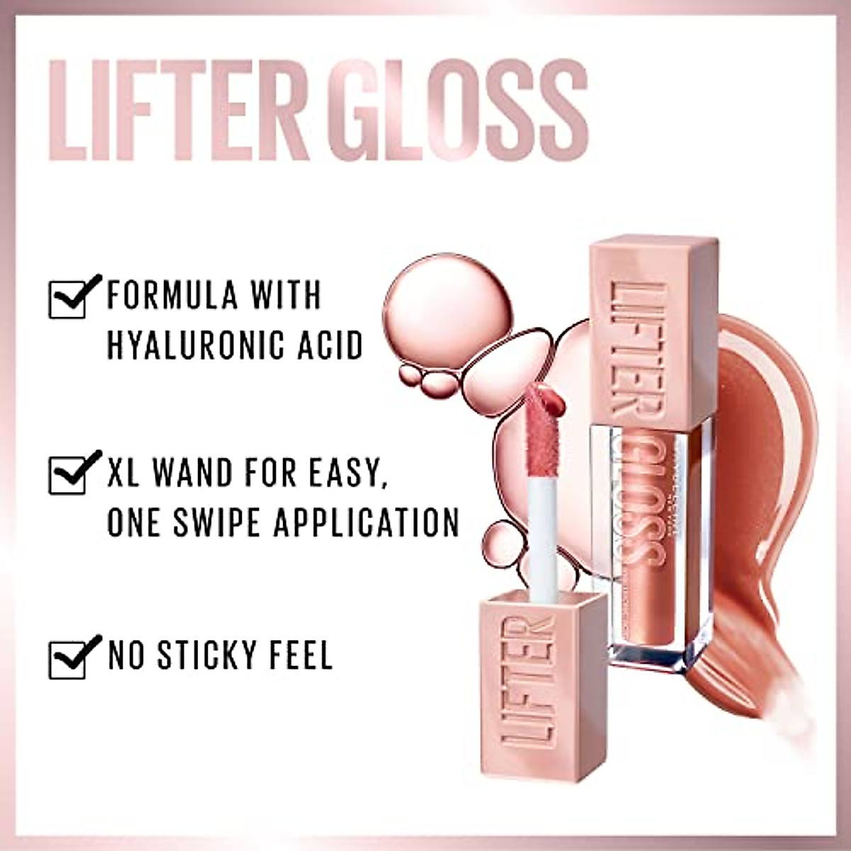 Maybelline New York Lash Sensational Sky High Mascara and Lifter Gloss Gift Set, Includes 1 Miniature Mascara and 1 Full-Size Lip Gloss, 1 Kit, Black