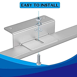 FUTRPOW Solar Panel Mounting Brackets,8 Units Aluminum Solar Panel Mount with Nuts Bolts,Solar Panel Mounting Z Bracket for RV Trailer Boat Yacht Wall Off Gird Roof Installation Solar Panel Brackets