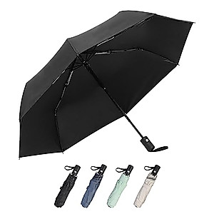 Generic 42 Inch Portable Travel Umbrella - Windproof Umbrella for Rain, Strong and Compact - Ideal for Golf, Backpacking, and On-the-Go Use, Beige