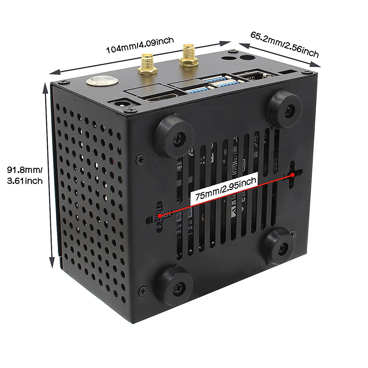 Geekworm N100 Metal Case/Enclosure with Power & Reset Control Switch for Jetson Nano A02/B01/2GB/4GB / Jetson Xavier NX