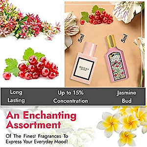 Gucci 4 Piece Mini Perfumes for Women Fragrance Gift Set - 2 ea Bloom EDP 0.16 oz splash and 2 ea Flora Gorgeous Gardenia EDP 0.16 oz splash