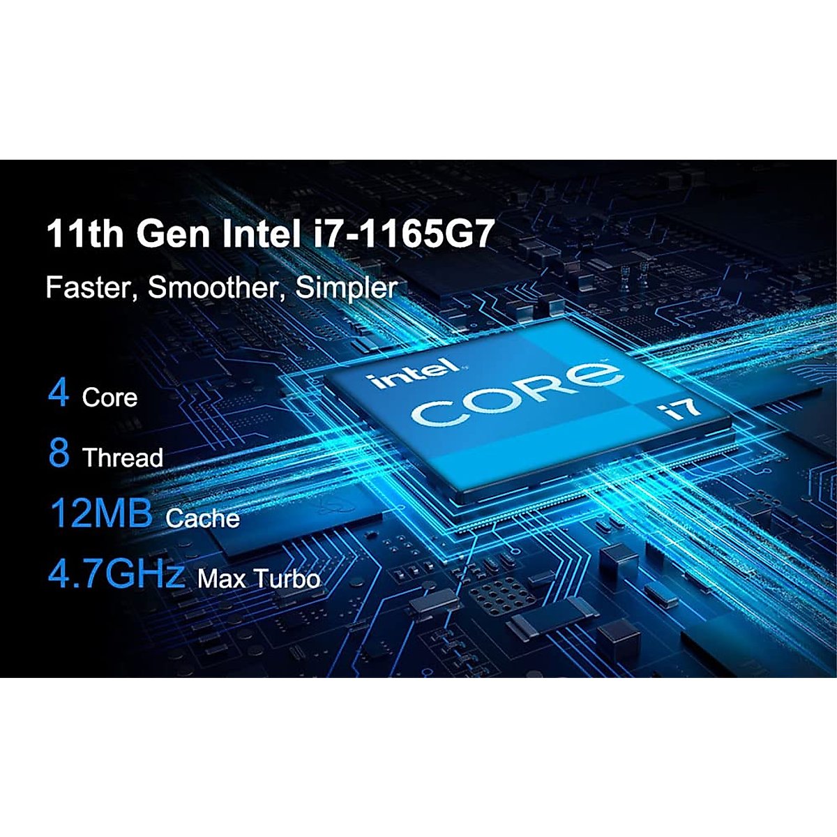 Intel NUC 11 Pro NUC11TNHI7 Performance Mini Desktop Computer/Mini PC/HTPC,Intel Core i7-1165G7 Processor Upto 4.7 GHz Turbo,4 Cores,8 Threads,Intel Iris Xe Graphics(Tall, 32G RAM+1T SSD)