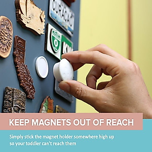 Magnetic Cabinet Lock Keys Replacement - Extra Strong Magnets for Most Brands of Child Safety Cabinet and Drawer Locks, Adhesive Surface Included on Key Holder