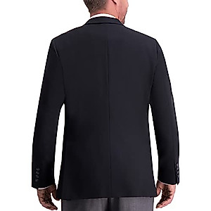 Haggar Men's The Active Series Classic Fit Gabardine Blazer, Black, 44 US