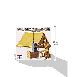 Tamiya 300035074 – 1:35 WWII Diorama Set Tent with Radio (1),Multicolor,Small