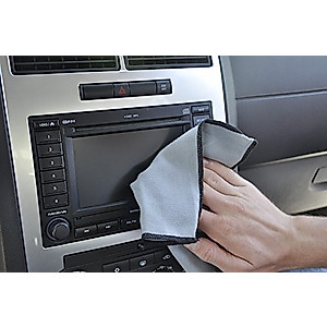 Eurow Microfiber Screen Cleaning Cloths for Electronics and Glasses, Gray, 2 Pack