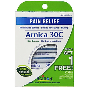 Arnica 30 C Great Value 3 Tubes Pack Boiron 3 Tubes (Pack of 1)