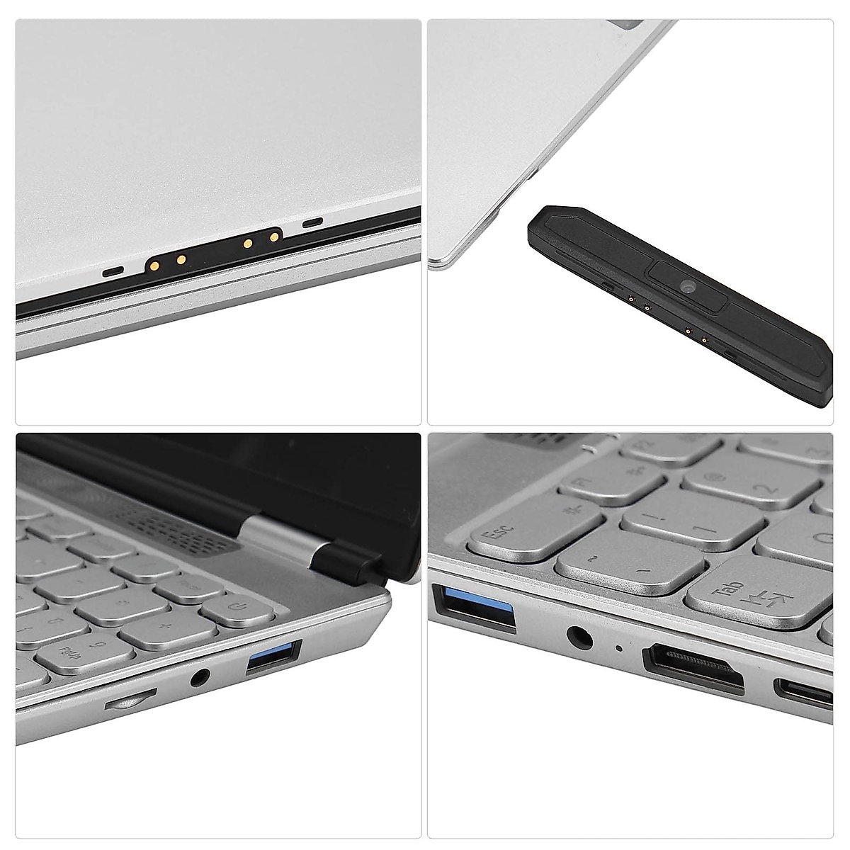 Jectse 15.6in Laptop, 2.4G 5G WiFi 16GB DDR4 RAM Quad Core 180 Degree Flip Notebook Computer with Backlit Keyboard, HD IPS Screen, 5000mA Battery for Windows 11 (16G+256G US Plug)