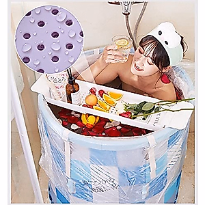 JUSHUMAOYI - Adjustable Bathtub Caddy Tray- Bath Tub Table Caddy -Bath Tray for Bathtub -White