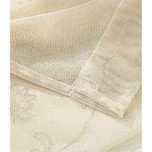 Molaxhome Roman Window Shades Sheers - 48inch Long, Embroidery Balloon Curtains Drapes 1 Panels for Kitchen Room (39x48inch, Flower)