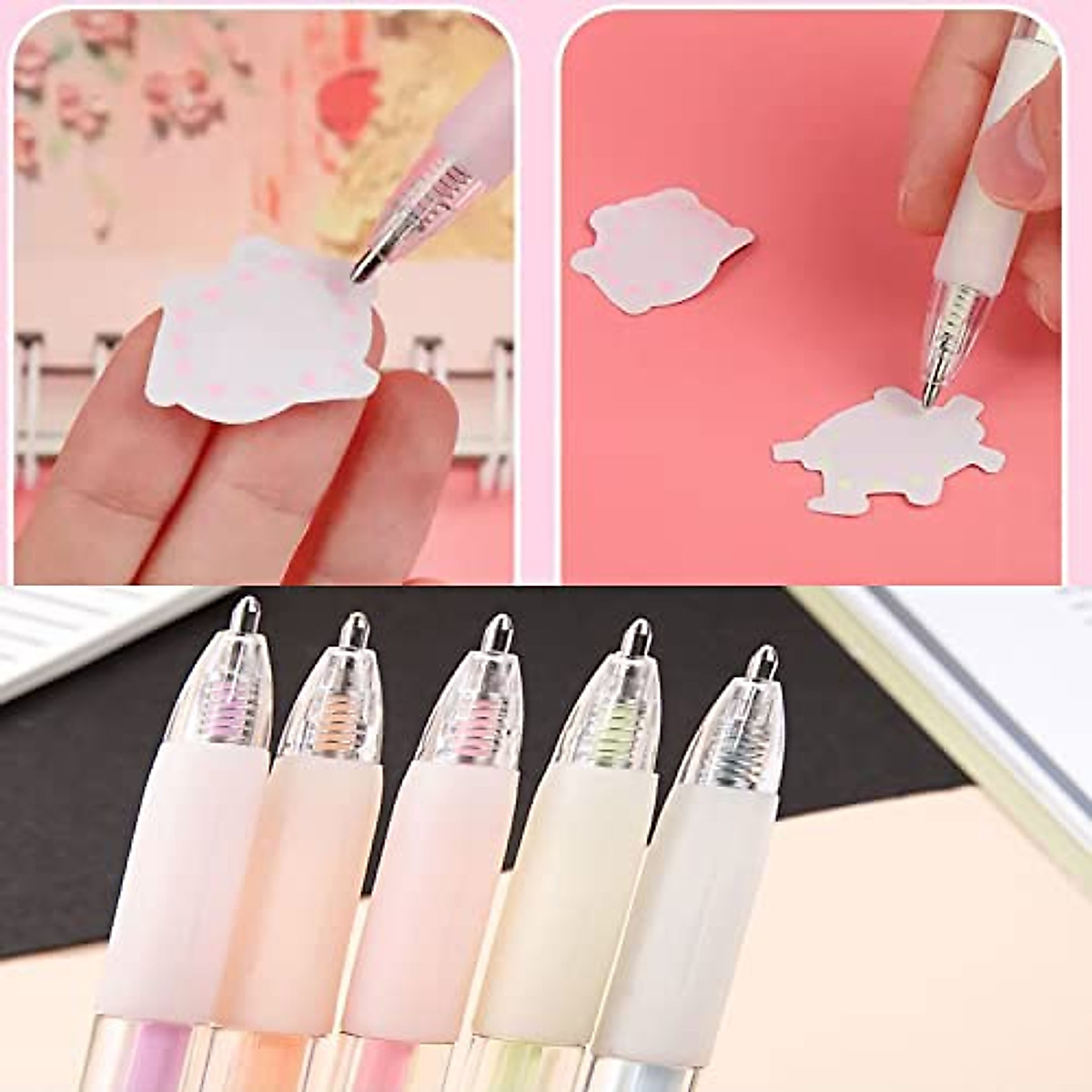 6pcs Ball Point Adhesive Glue Pen with 6PCS Extra Glue Refills, Kids-Friendly Precise Apply and Easy Control, Quick Dry Glue Pen for Crafting, Scrapbooking, Card Making, Kids School Craft Supplies.