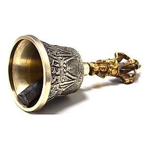 Zap Impex Tibetan Hand Bell Meditation & Prayer Bells Dorje Vajra 4 Inch