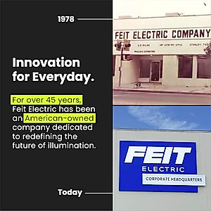 Feit Electric LED Clear A19 Medium Base Light Bulb - 40W Equivalent - 15 Year Life - 450 Lumen - 3000K Bright White - Dimmable | 4-Pack